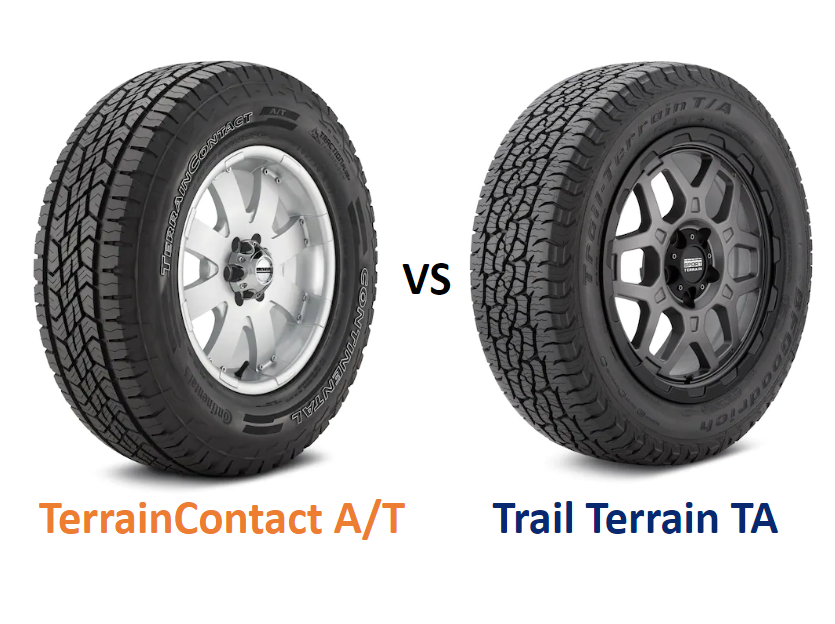 Continental TerrainContact A/T vs BFGoodrich Trail Terrain TA - Top ...