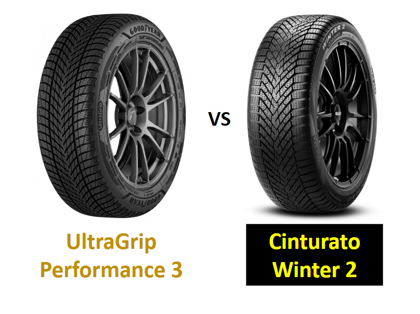 Goodyear UltraGrip Performance 3 vs Pirelli Cinturato Winter 2 - Top ...