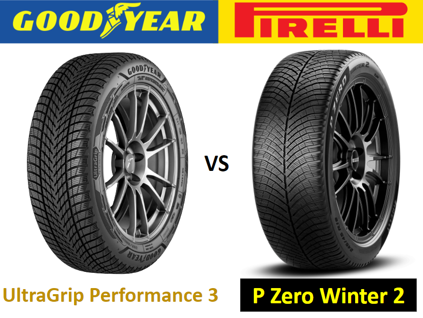 Goodyear UltraGrip Performance 3 vs Pirelli P Zero Winter 2 - Top Tire ...