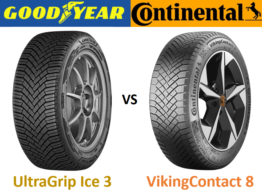 Goodyear UltraGrip Ice 3 vs Continental VikingContact 8 - Top Tire Review