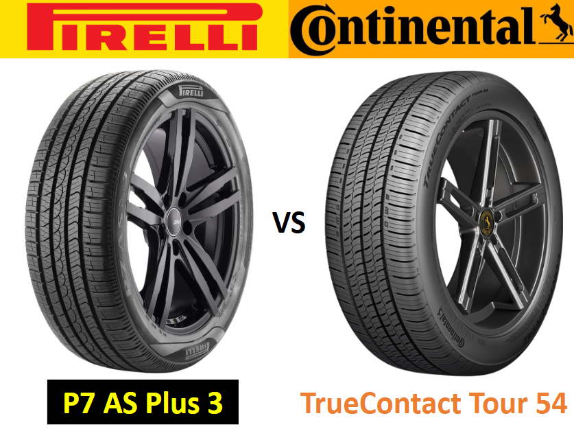 Pirelli P7 AS Plus 3 vs Continental TrueContact Tour 54 - Top Tire Review