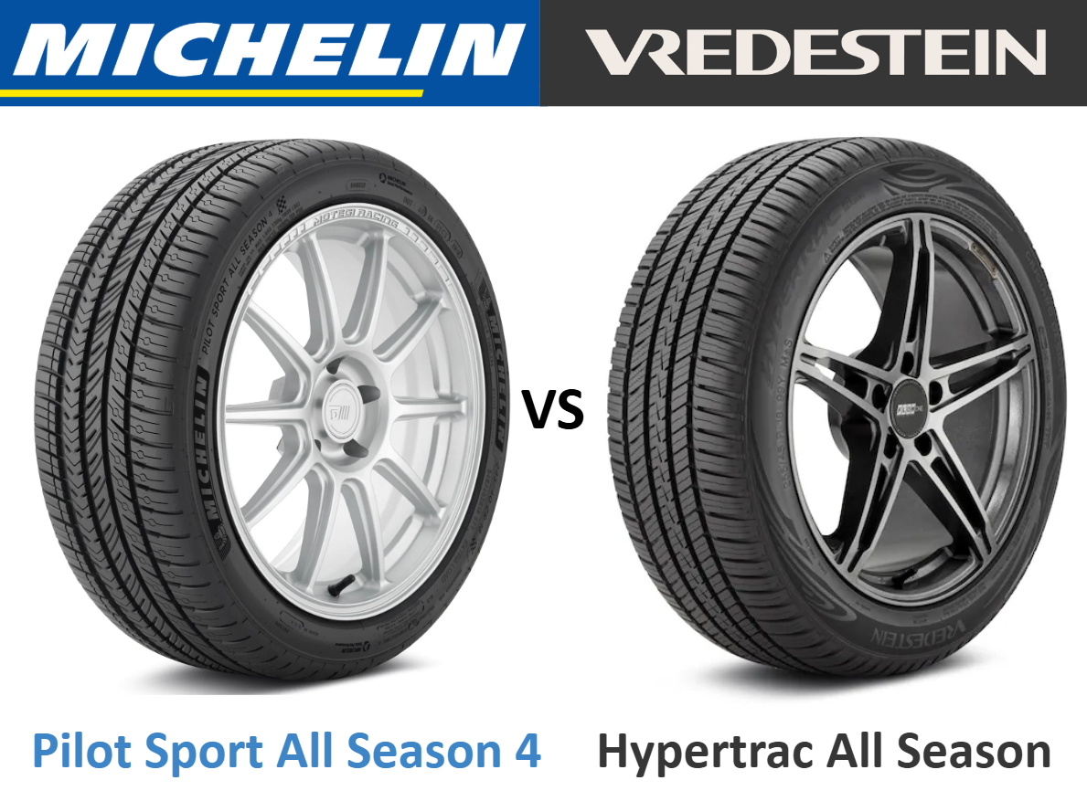 Michelin Pilot Sport All Season 4 vs Vredestein Hypertrac All Season ...